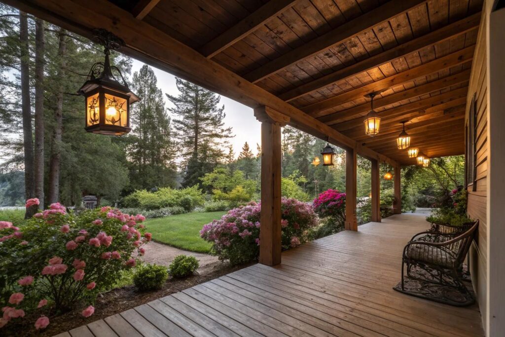 20+ Inspiring Rustic Porch Ceiling Ideas
