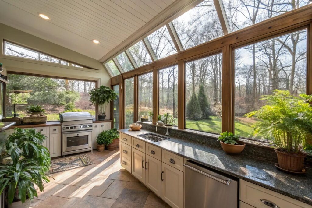 19+ Inspiring Small Sunroom Off Kitchen Ideas
